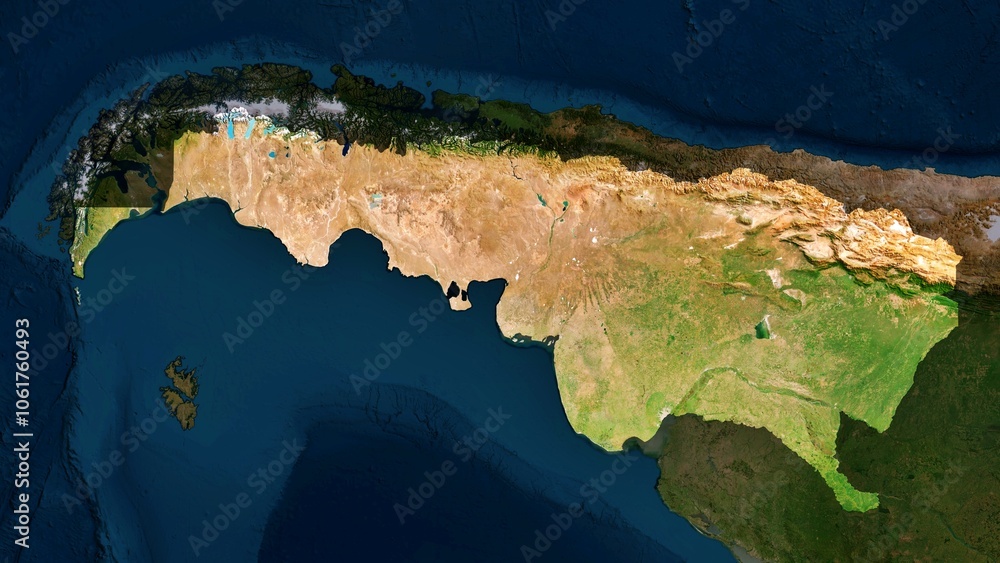 4K Argentina Territory Map in South America, High Resolution Satellite View, Widescreen 4K ...