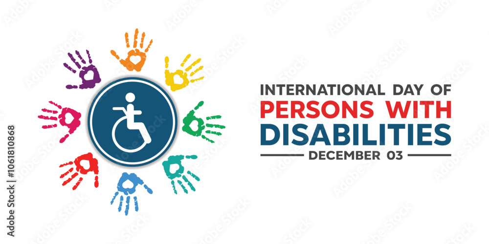 International Day of Persons with Disabilities. People, heart and hands ...