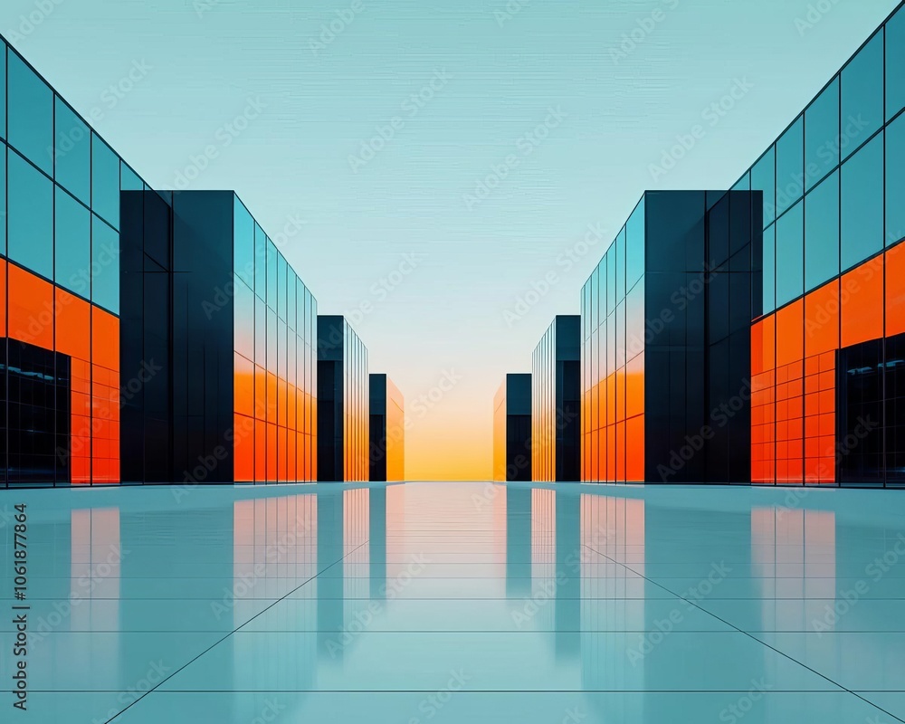 Asset manager building independent portfolio front view showing ...