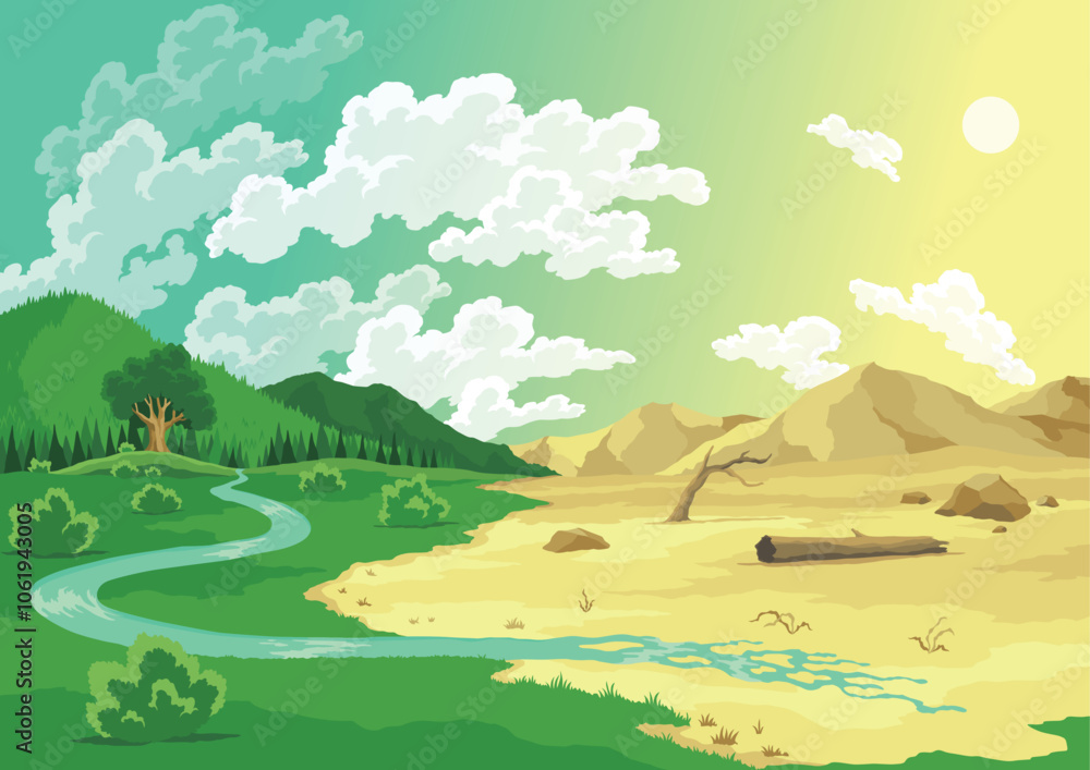 Climate change with land degradation. Global desertification ...