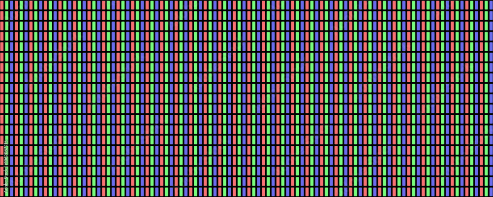 RGB pixel screen. LED display pattern with colored dots. Vector ...