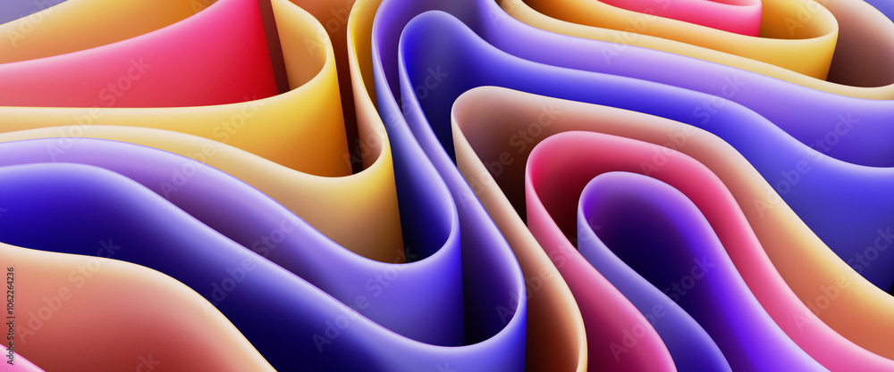 Colorful 3d wallpaper 3840x1600 featuring shape windows 11 style. 3d ...