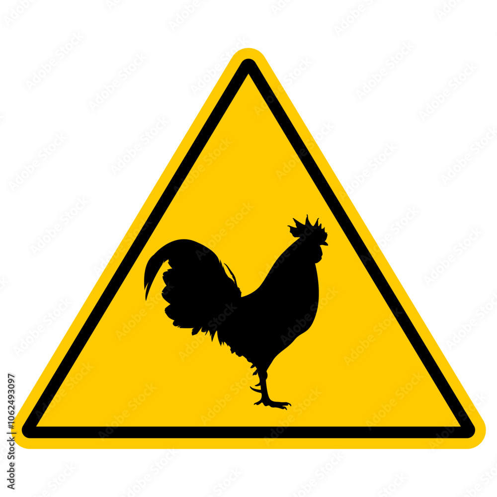 Yellow Triangle Warning Sign Sticker Template Featuring Simple Side ...