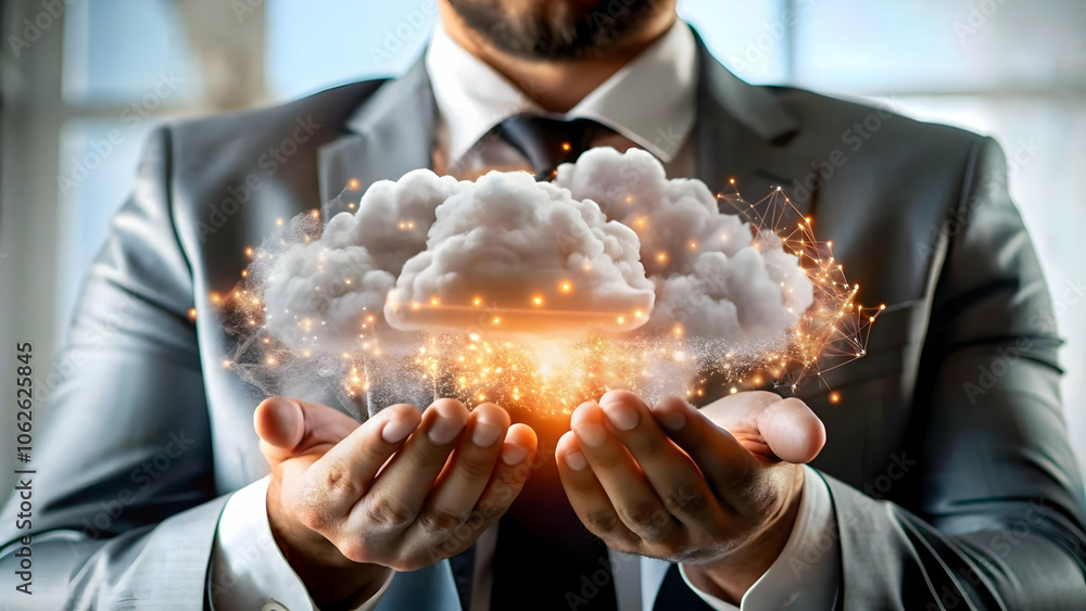 Shiny Glossy Cloud Computing Icons with Dynamic Data Overlays for Data ...
