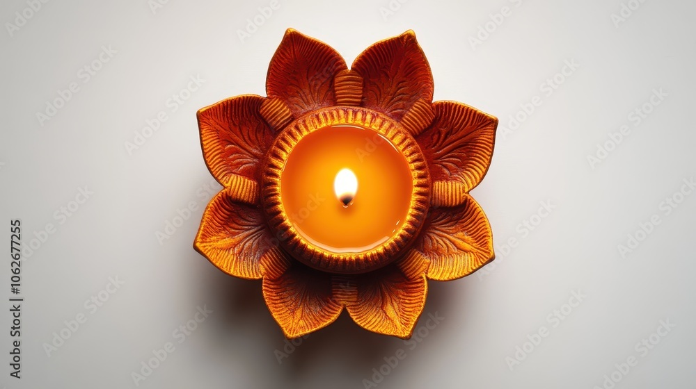 diya top view, on white background, single diya lamp Stock Photo ...