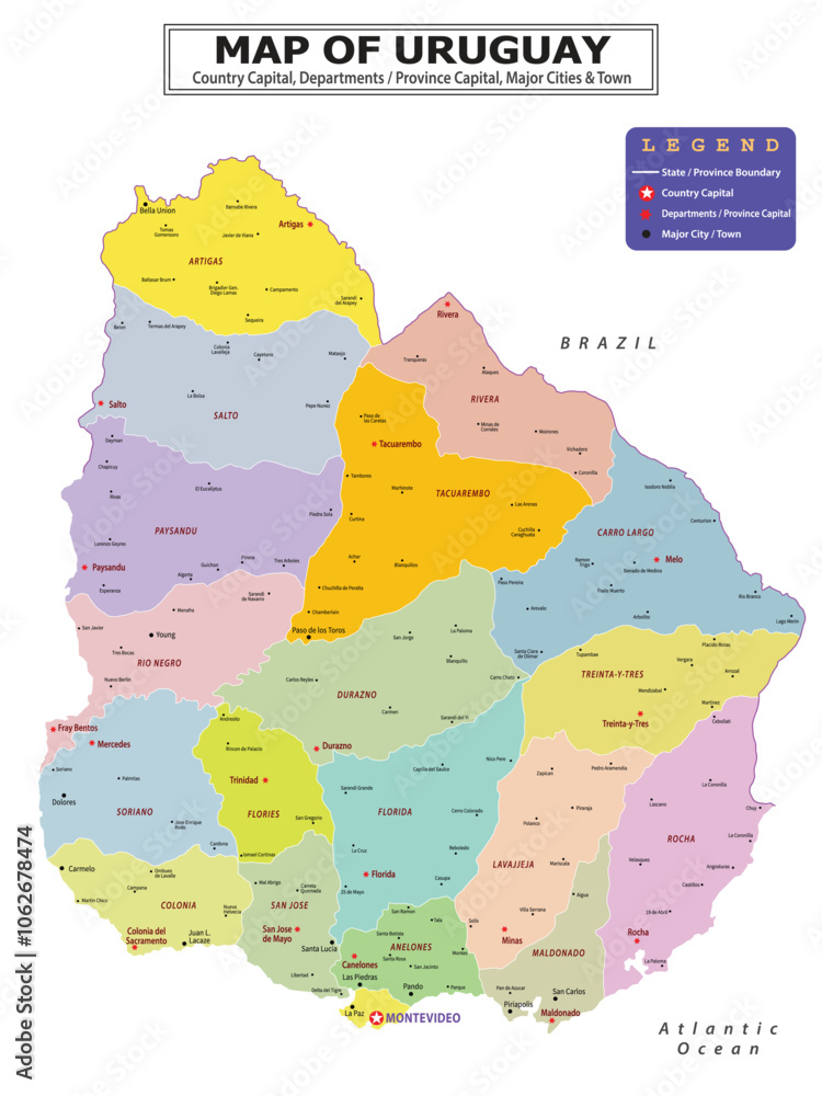 American Countries Geography Political map. Political map of country ...