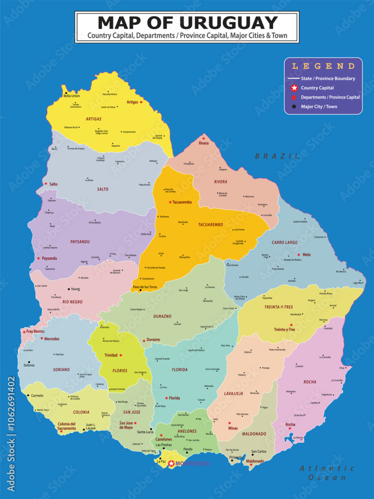 American Countries Geography Political map. Political map of country ...