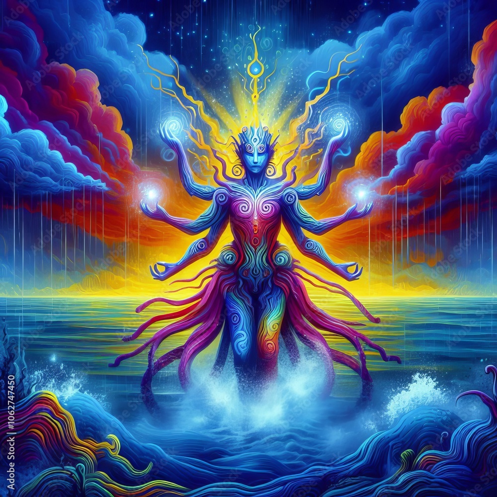 Storm callers Humanoid creatures that can summon and control sto Stock ...