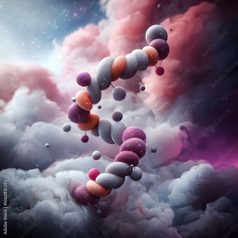 Mesmerizing molecular composition exhibiting fluid lines and ...