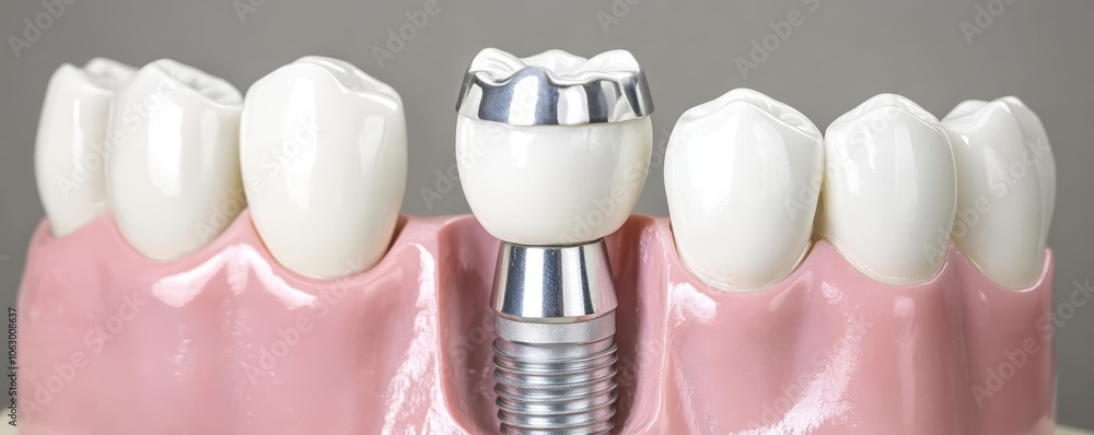 Dental prosthetics A step-by-step demonstration of applying a dental ...