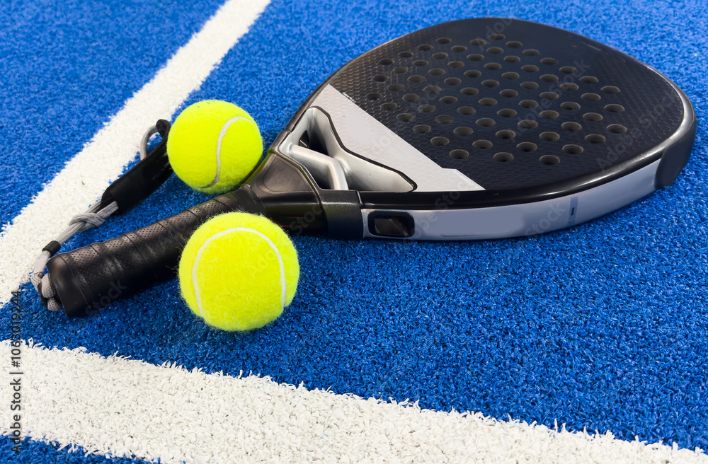 Paddle racket with a ball ready to play the fastest growing sport in ...