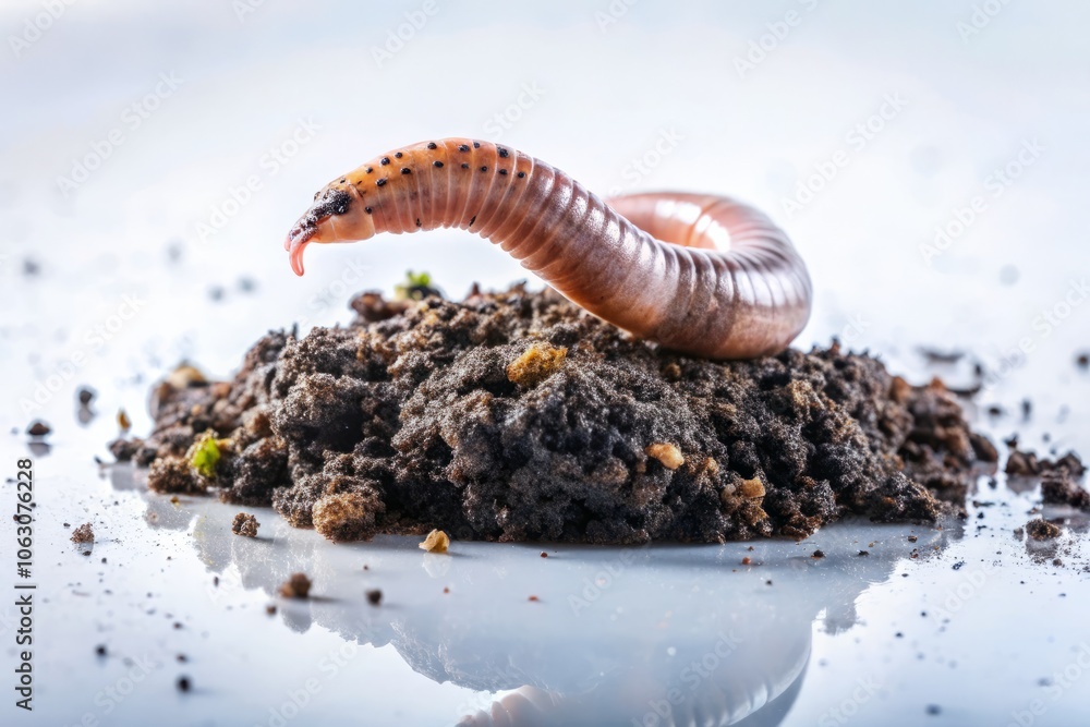 Double Exposure Photography of a Worm Emerging from the Ground onto a ...