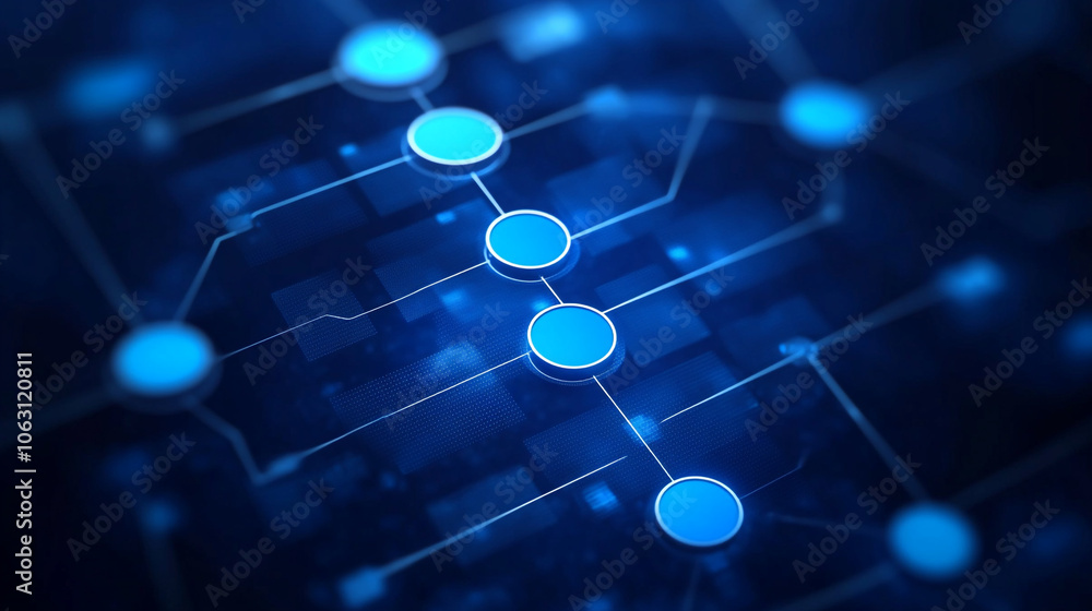 Technology background, orderly connected data technology with square ...