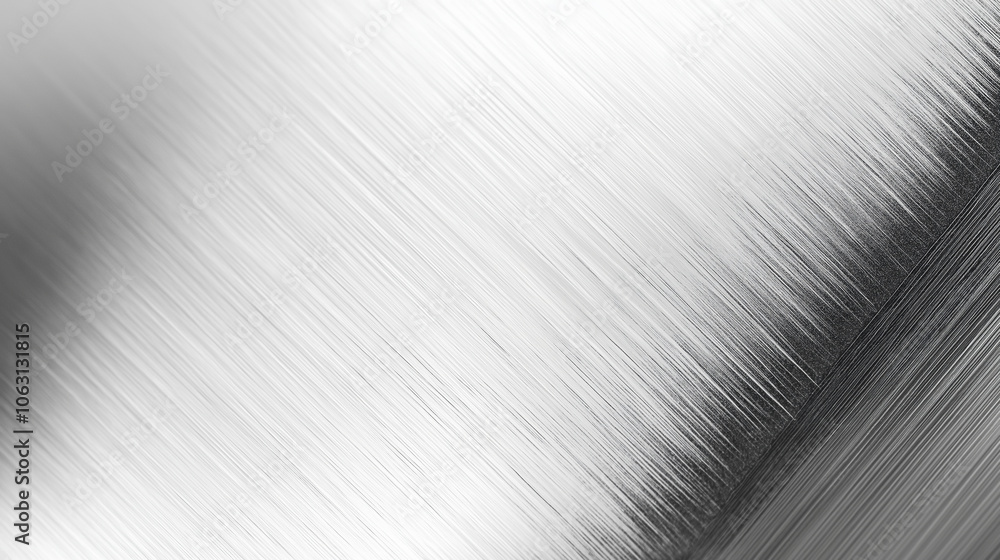 Brushed stainless steel close-up with diagonal grain texture and ...