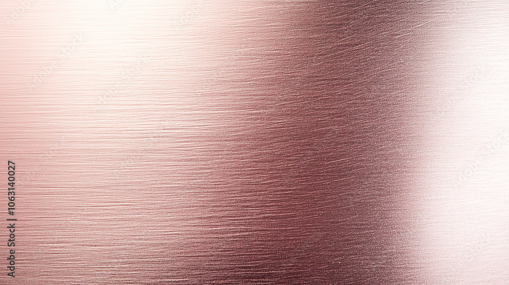 Brushed rose gold metal texture with soft gradient and fine horizontal ...
