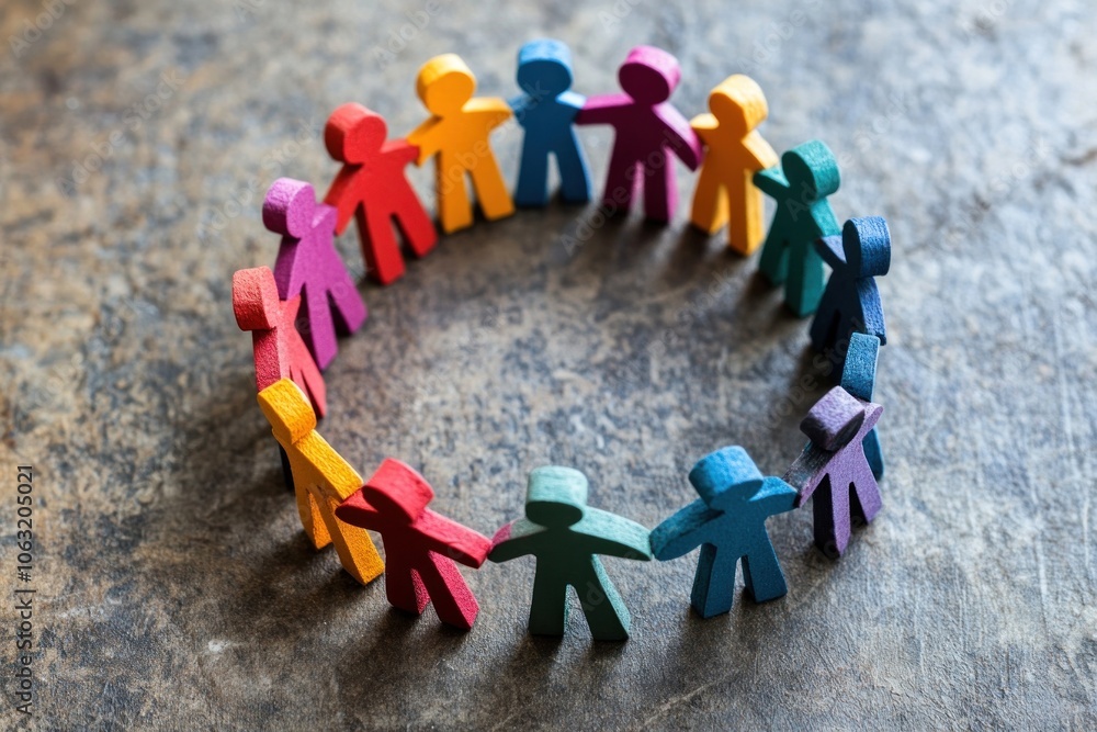 Community icons highlighting groups of people in a circle, representing ...