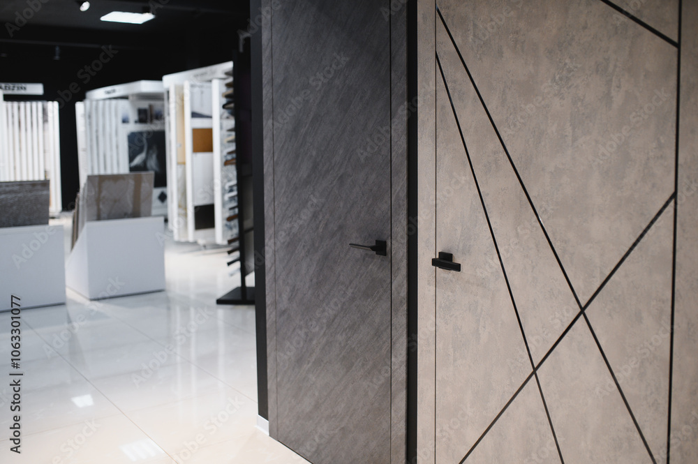 Modern Ceramic tiles Display in the Luxury Shopping Mall. Shopping Mall ...