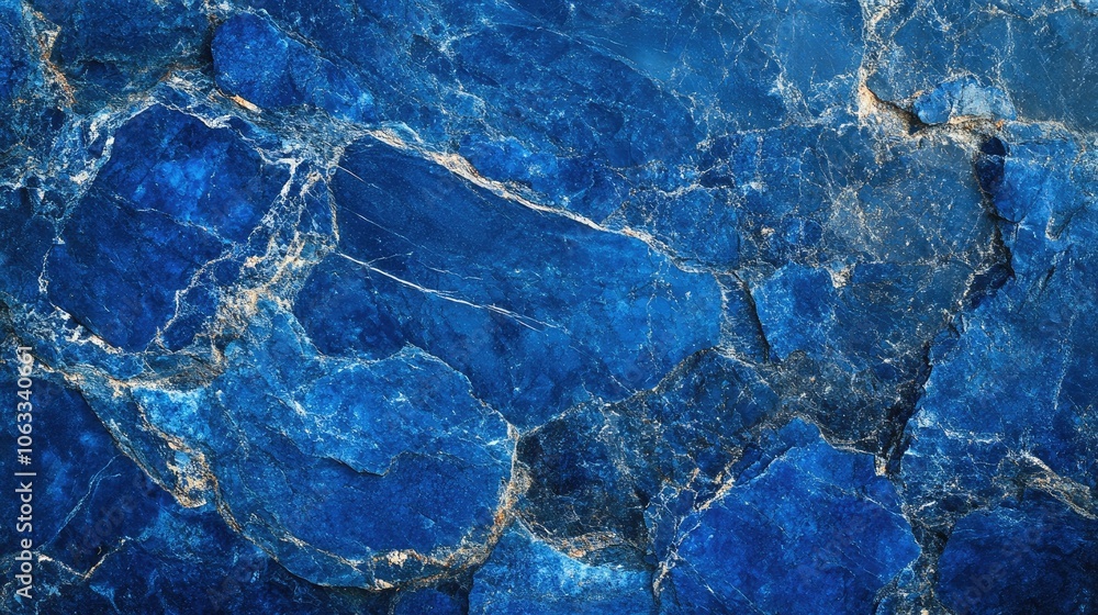 Blue granite slab texture displays an indigo color with a unique ...