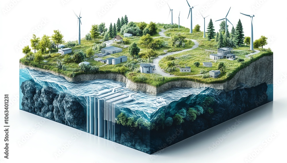 A striking representation of the energy produced by wind turbines ...