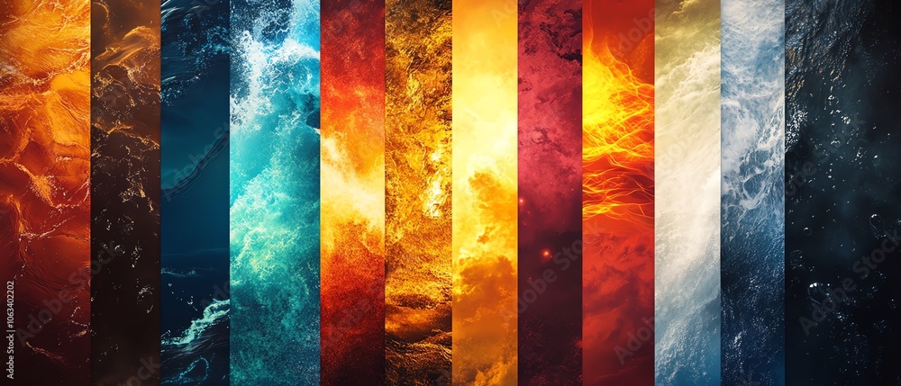 A vibrant collage of renewable energy sources, including biomass and ...