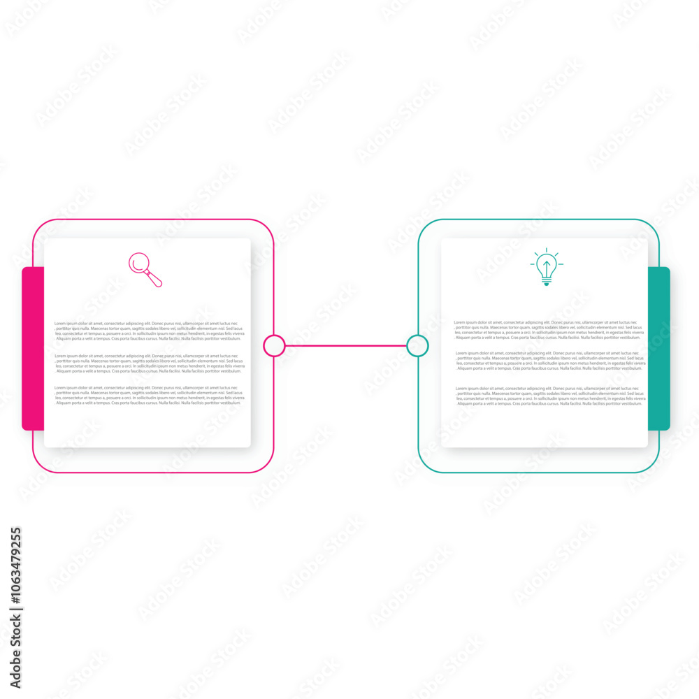 2 Steps Infographics Design Template - Graph, Pie chart, workflow ...