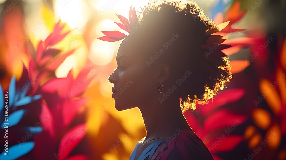 Papercut style of Haiti National Day, layered paper textures showing ...
