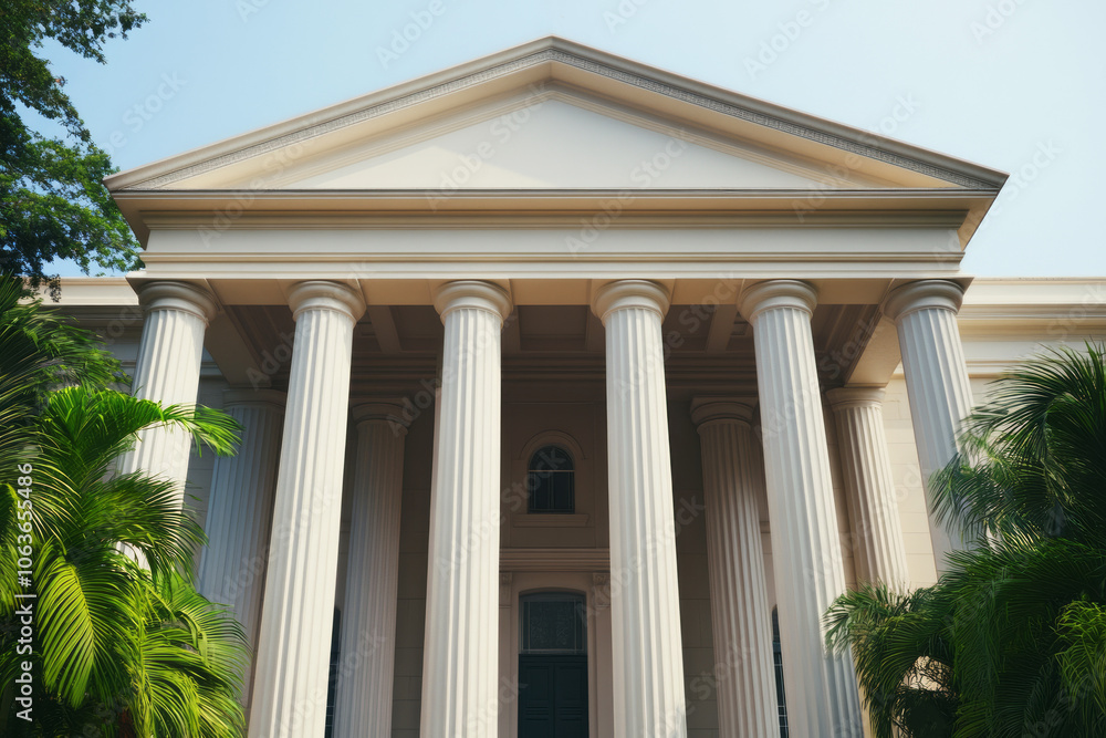 Foto Explore the majestic architecture of historic buildings featuring ...