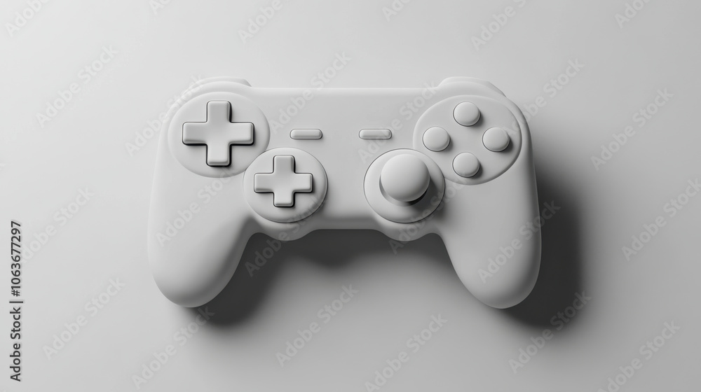 sleek, modern game controller design in minimalist style, showcasing ...