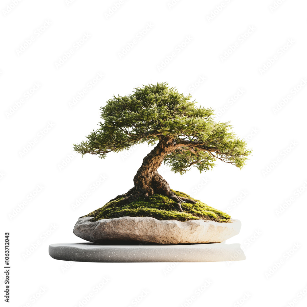 Bonsai isolated on a transparent background and white background. Photo ...