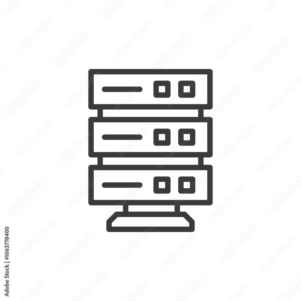 Database Server Icon In Line Design Database Server Storage Data Management Access
