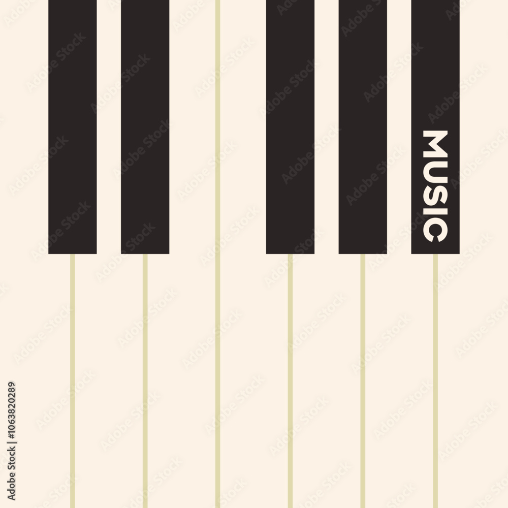 Musical poster for your design. Music elements design for card ...