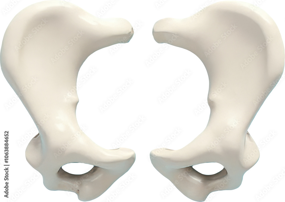 High-resolution image of human pelvic bones, showing the detailed ...