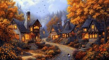 Autumn Village Free Stock Photo - Public Domain Pictures