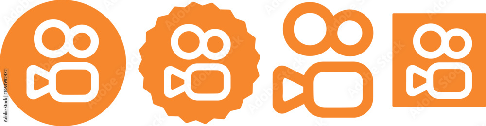 Kwai logo, social network for short videos. set of kwai logo buttons ...