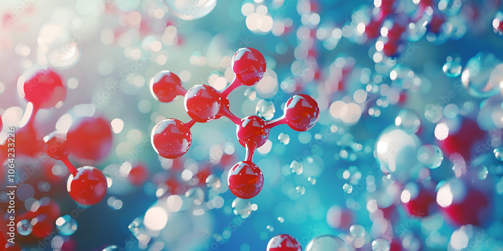 Molecular Structure Under Microscope, Abstract Scientific Visualization ...