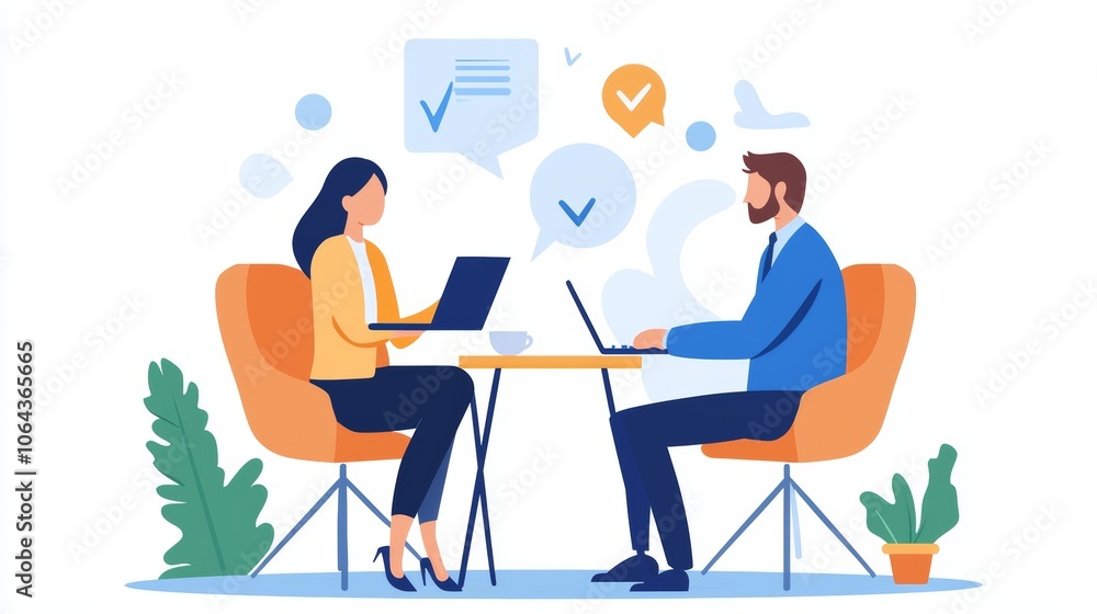 Encouraging Growth: Manager and Employee Performance Review Meeting for ...