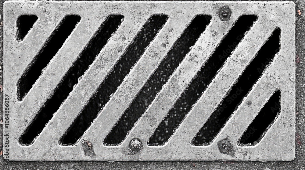 Seamless texture of silver metal grate with long slits, top view, metal ...