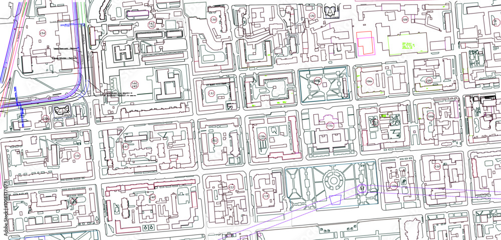 Vector sketch illustration of silhouette image of landscape design ...