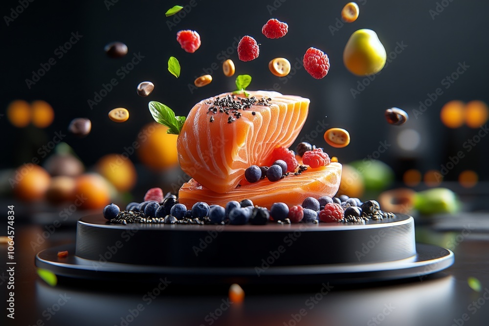 Holographic display of fat-burning foods with nutrient breakdown and ...