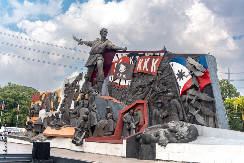 Statue of Andres Bonifacio located next to Manila City Hall ...