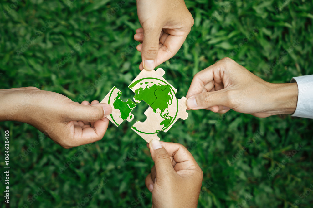 World environment day. Business, corporate and community cooperation ...