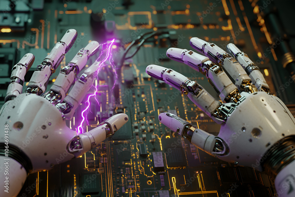 Robots are repairing damaged circuit boards with electricity and electronics, using AI ...