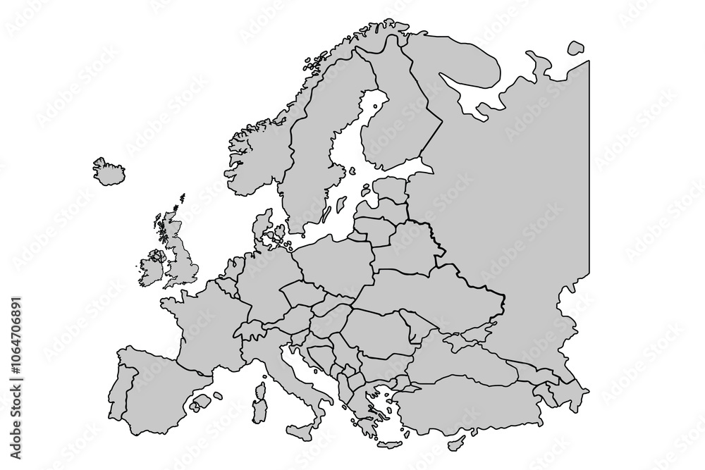 Map of Europe for website layouts,background,education, precise ...