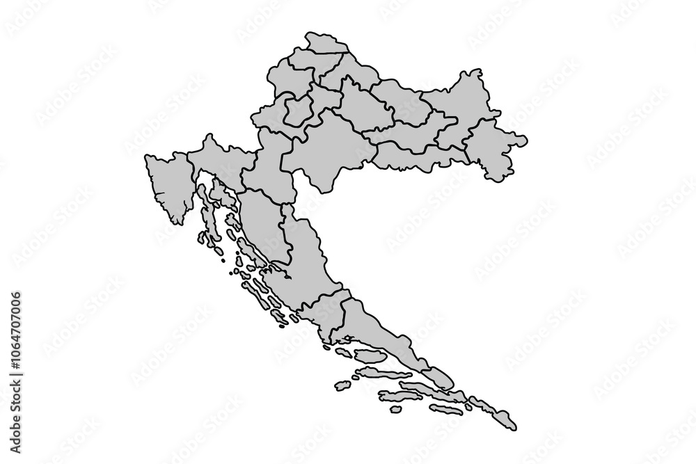 Croatia map for website layouts,background,education, precise ...