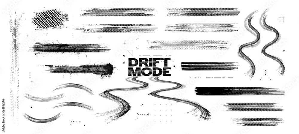 Tire tread marks, drift, motorsport, motocross, rally, tread mark with ...