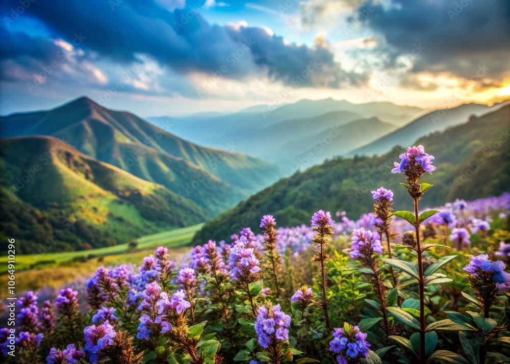Neelakurinji Flowers in Full Bloom on Mullayanagiri Hills, Chikmagalur ...