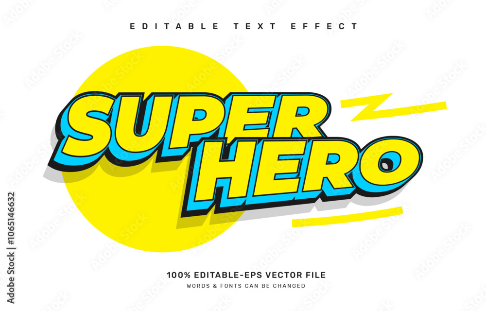 Superhero editable text effect template Stock Vector | Adobe Stock