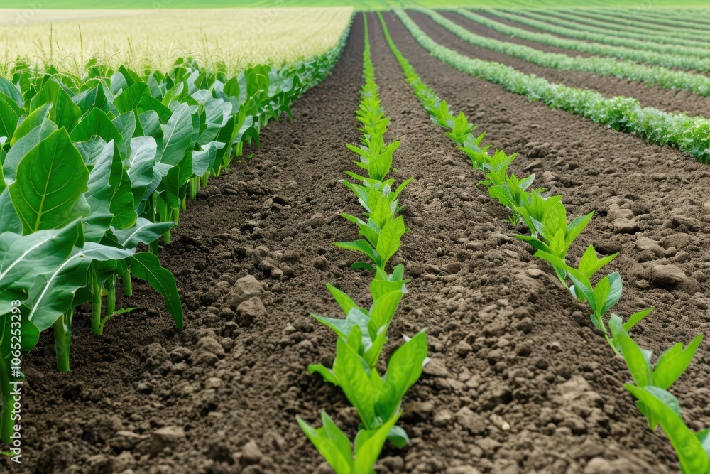 Field of genetically engineered crops demonstrating hybrid vigor and ...