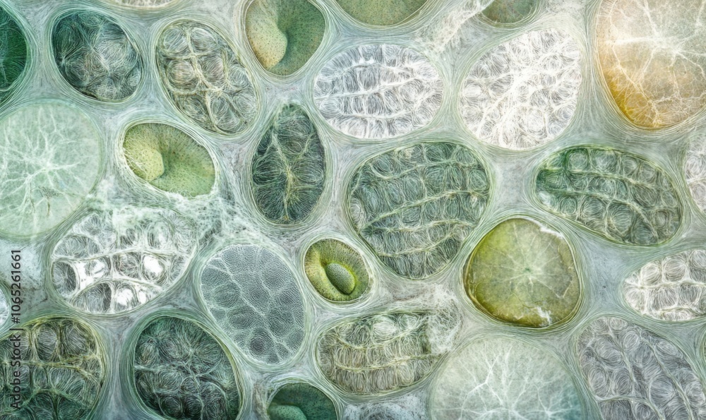 Cell structure Hydrilla, view of the leaf surface showing plant cells ...