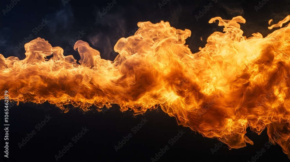 a fiery explosion with intense flames and a blazing inferno, igniting a ...